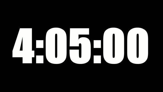 4 HOUR 5 MINUTE TIMER • 245 MINUTE COUNTDOWN TIMER ⏰ LOUD ALARM ⏰