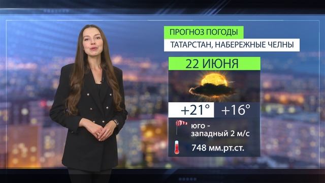 Прогноз погоды в Набережных Челнах на 22 июня 2026 г.