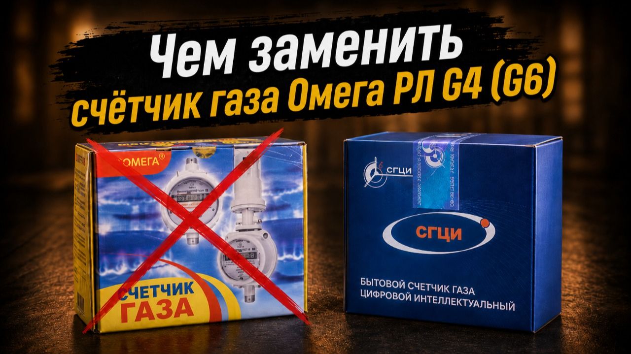 Замена счётчика газа Омега РЛ G4 (G6)