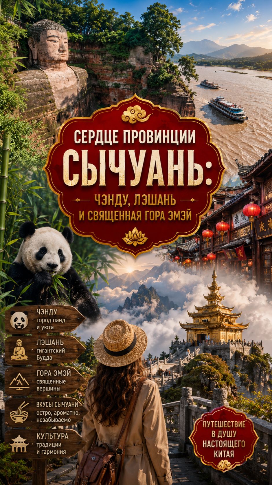 Сердце провинции Сычуань: Чэнду, Лэшань и священная гора Эмэй