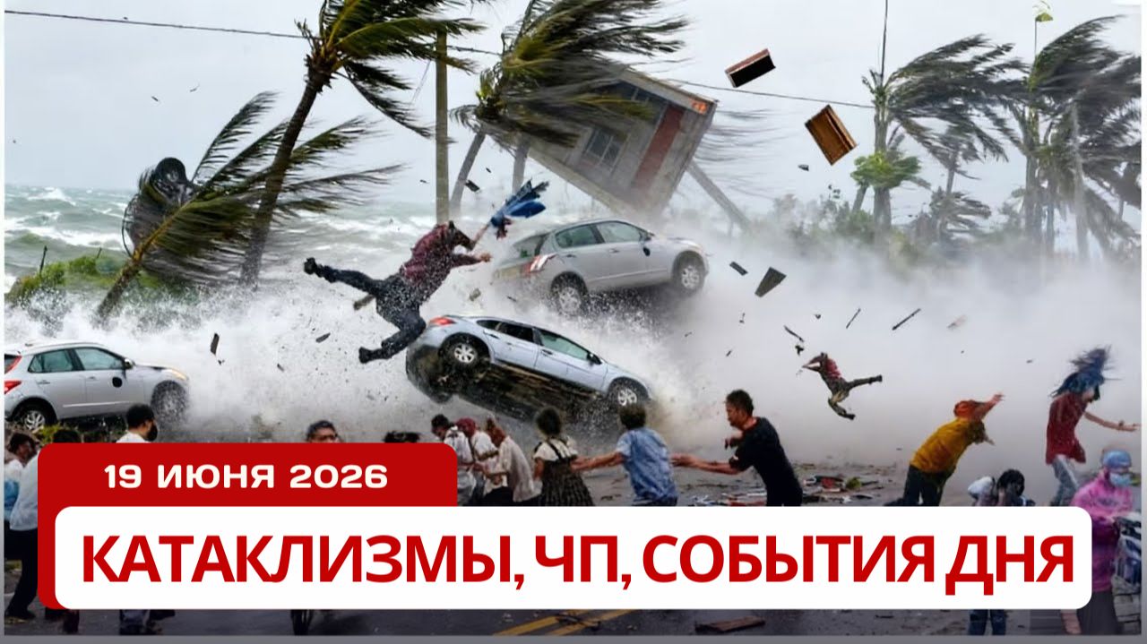 Торнадо в США и шторм в Греции! Катаклизмы и новости сегодня 19.06.2026