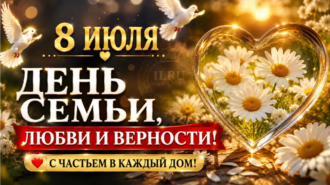 День Семьи, Любви и Верности 8 Июля | Красивая Музыкальная Открытка с Тёплыми Пожеланиями