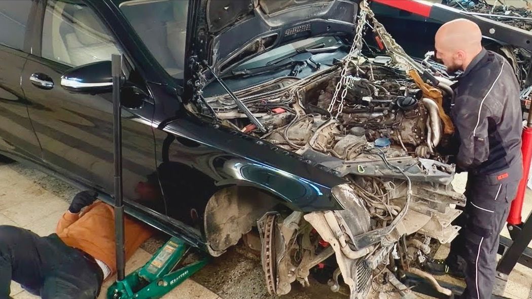Ремонт в сервисе 1,5М…Сделаю в Гараже Сам. Mercedes M278 S500 W222.
