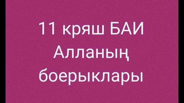11 Алланың боерыклары