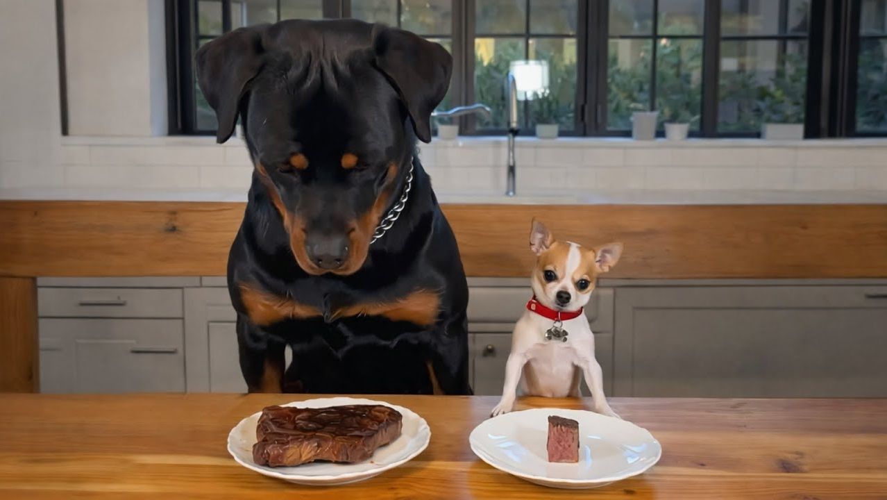Чихуахуа против ротвейлера | Самые смешные моменты в истории 🐶🍗🤣 Смешные видео. Смешные кошки