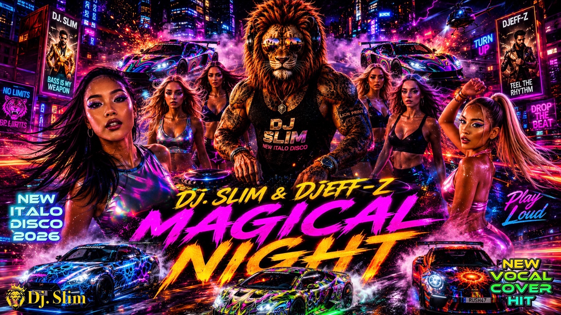 Dj. Slim & Djeff-z - Magical Night🎵New Vocal Cover HiT🎵NEW ITALO DISCO 2026🎵