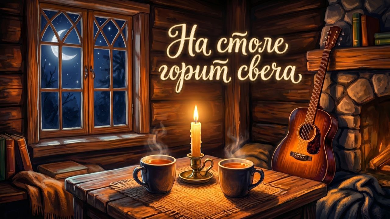 На столе горит свеча. Святослав Любомиров