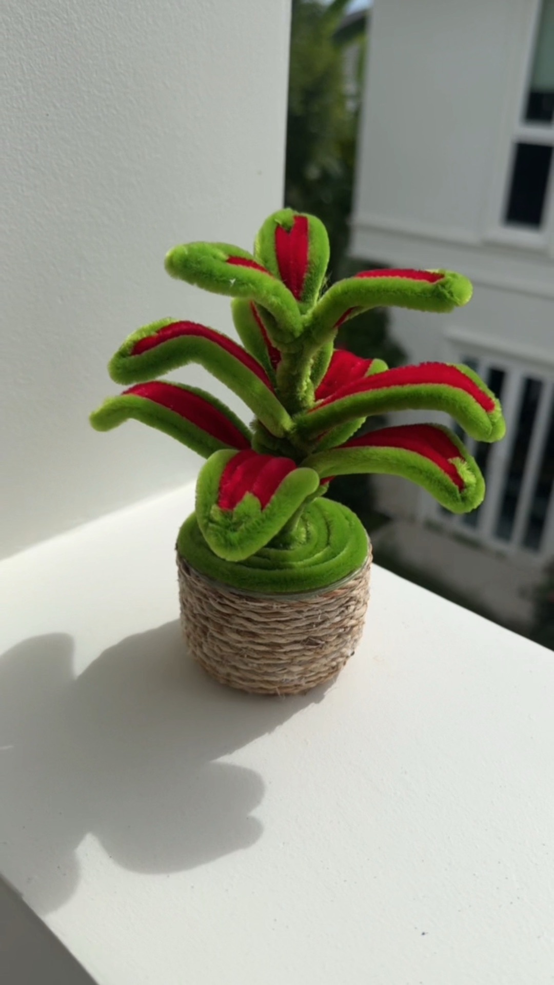 Милое растение 🌱 из пушистой проволоки 💚❤️