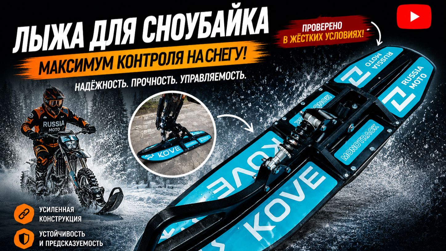 Лыжа сноубайка широкая 36 см