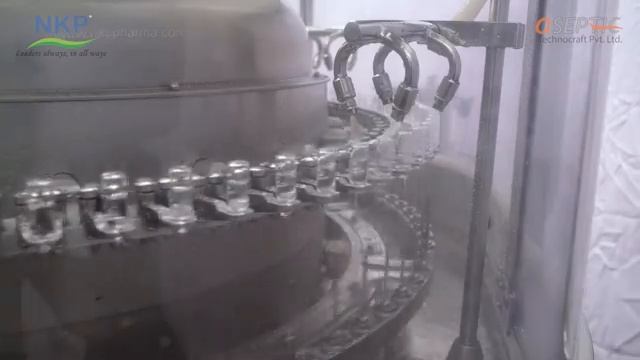 Роторная моечная машина для флаконов NKRVW-400 H . Депирогенизационный туннель  NKST-950