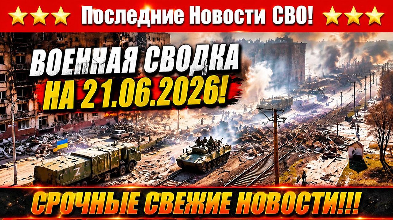Сводка с фронта СВО и карта боевых действий на Украине сегодня 21.06.2026