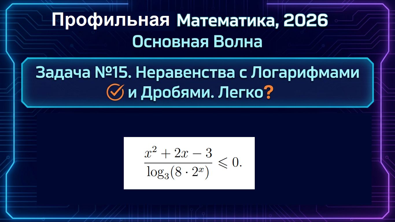 ЕГЭ 2026. Основная волна. Неравенства