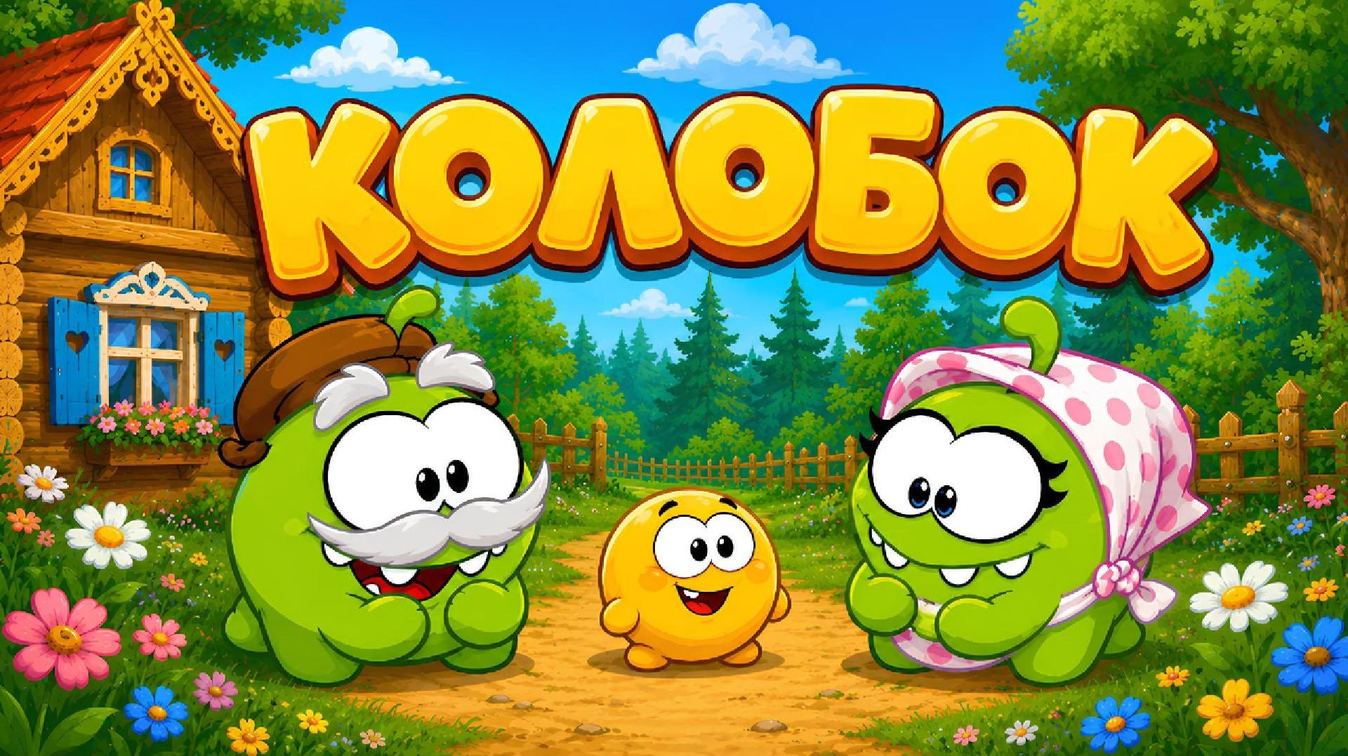 🍞✨ КОЛОБОК | Весёлая сказка с Ам Нямами 🦊🐰🐻