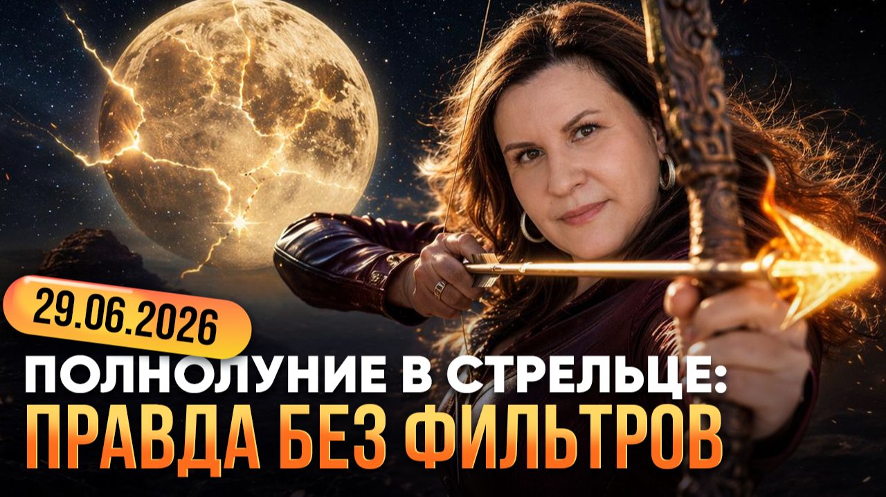 Это ПОЛНОЛУНИЕ всё разрушит? 29 июня 2026 — Луна в Стрельце | Ведическая астрология