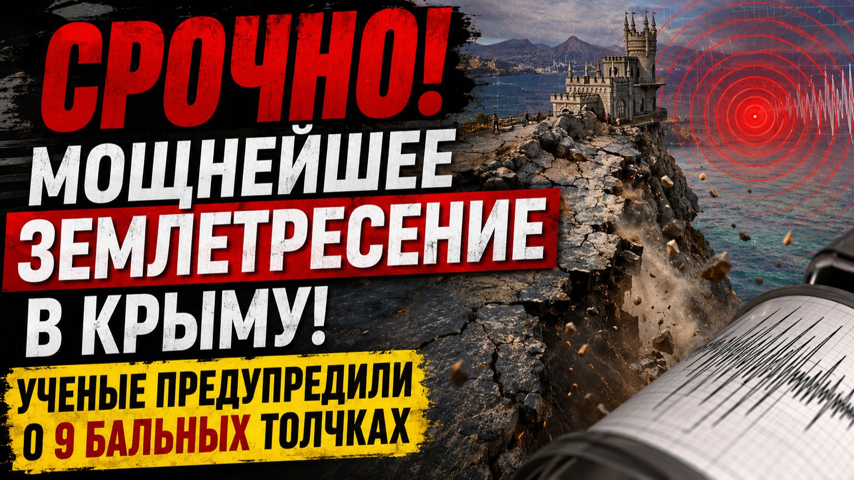 ⚡️🌍 КРЫМ В ОПАСНОЙ ЗОНЕ Учёные предупредили о возможном мощном землетрясении до 9 баллов!
