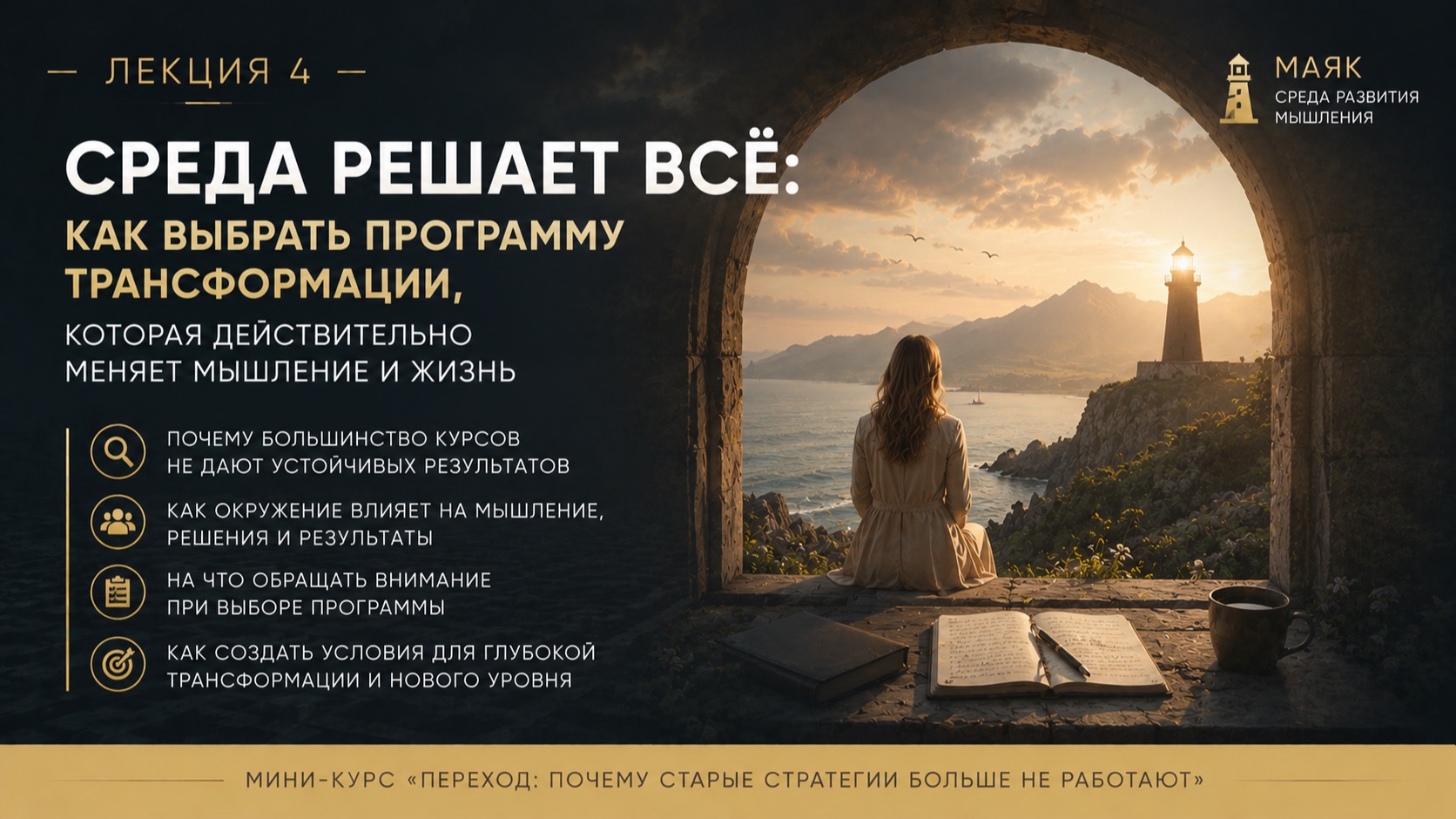 Среда решает все: как выбрать программу трансформации. Четвертая лекция