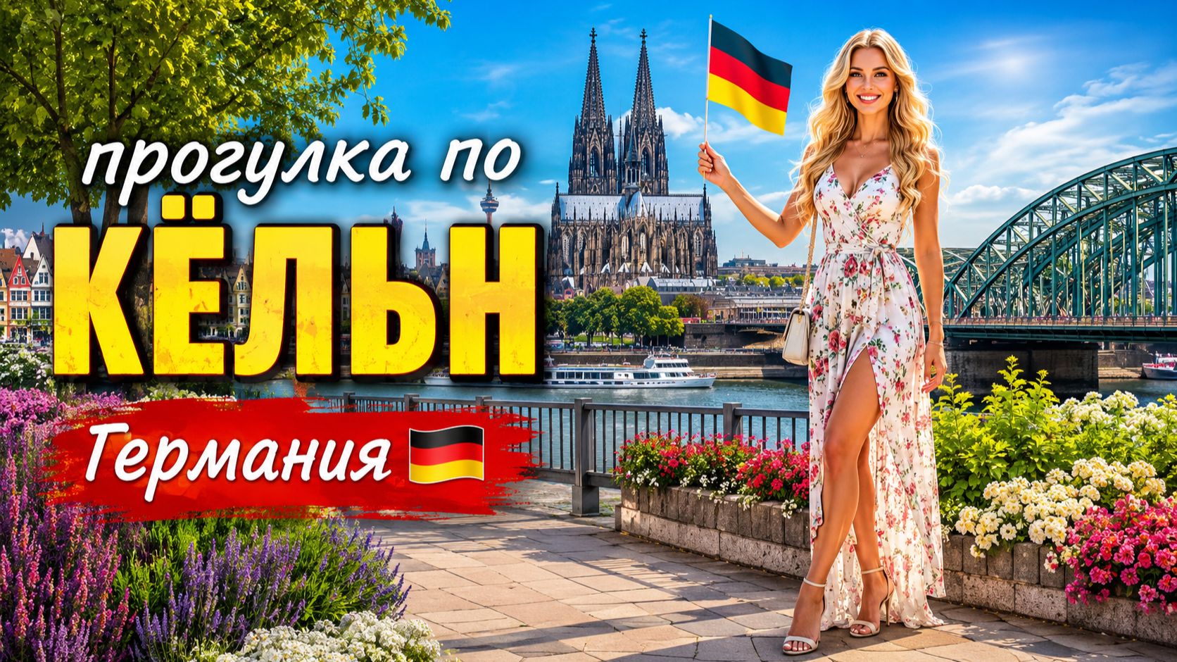 Кёльн, Германия 🇩🇪 Этот город недооценен. Пешая экскурсия в формате 4K