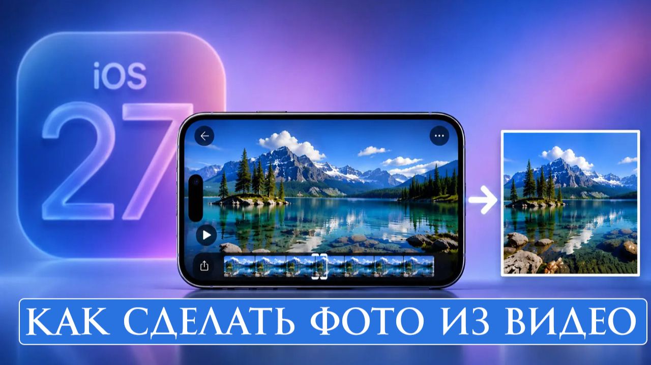 Как сделать фото из видео на iPhone