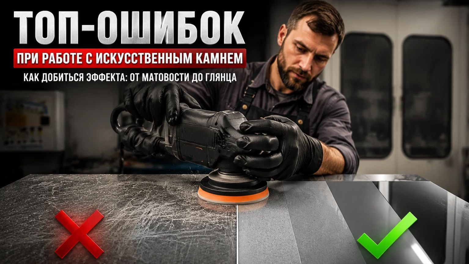 Топ-ошибок при работе с искусственным камнем. Как добиться эффекта: от матовости до глянца