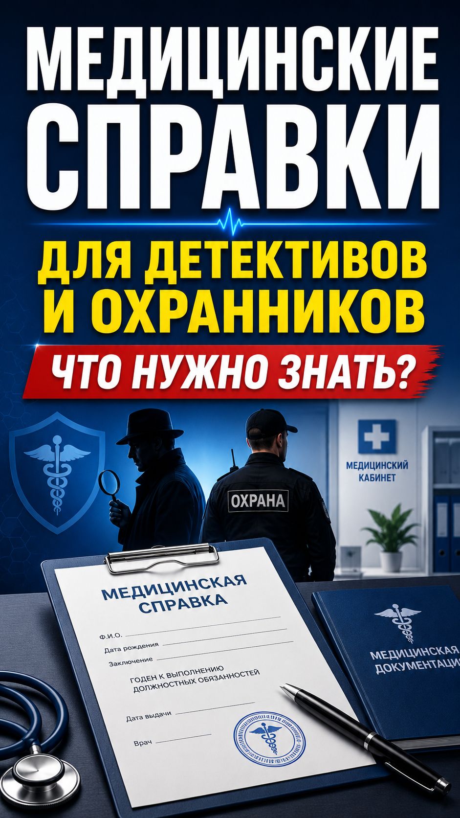 Медицинские справки для детектива и охраны