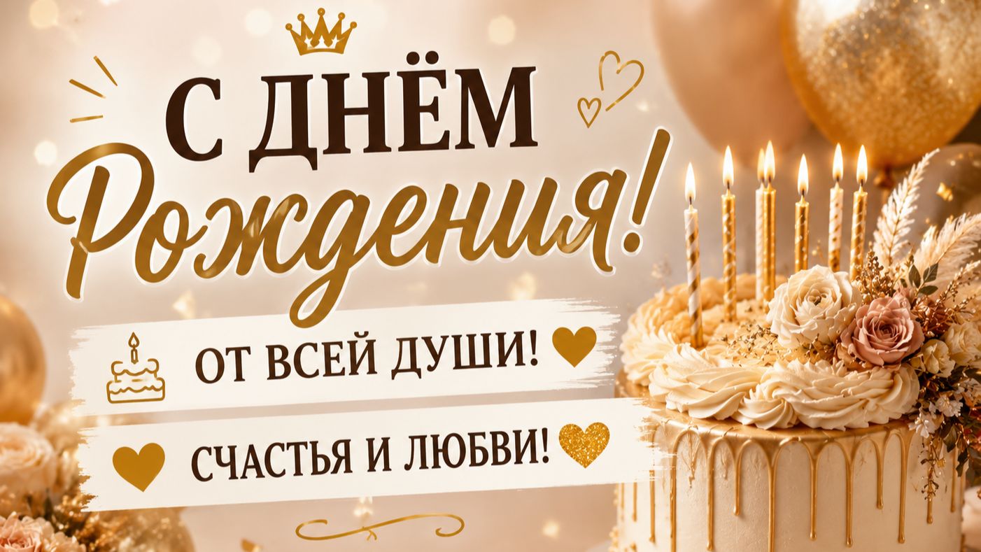 С Днём Рождения От Души 🎂 Самое Красивое Поздравление С Днём Рождения