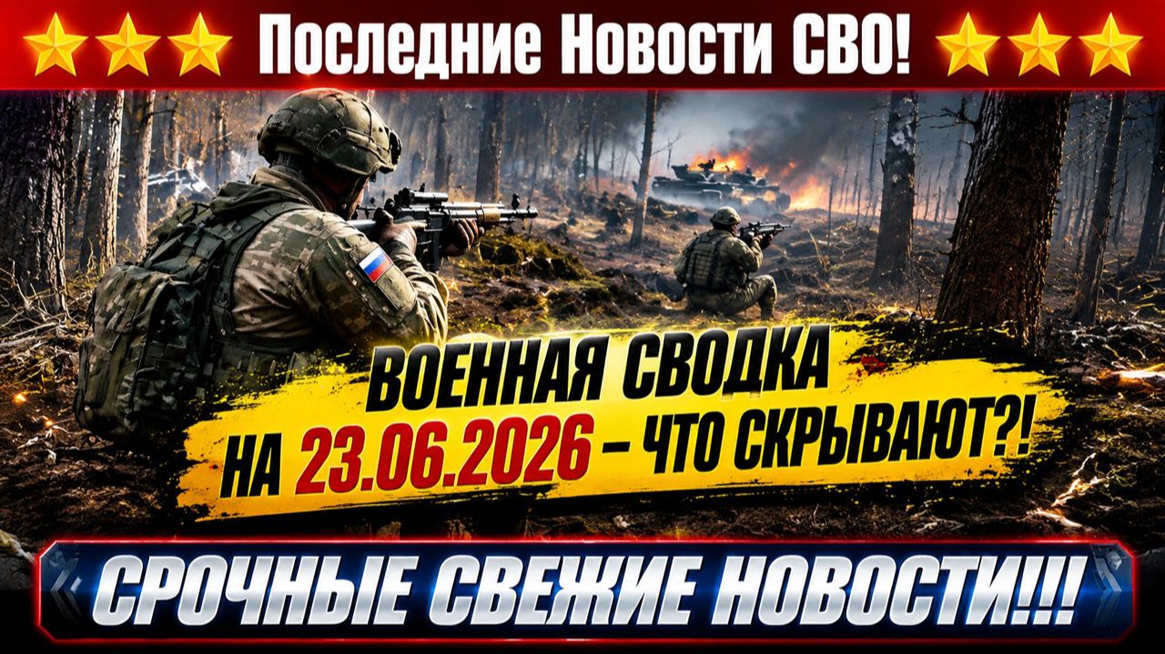 Сводка с фронта СВО и карта боевых действий на Украине сегодня 23.06.2026