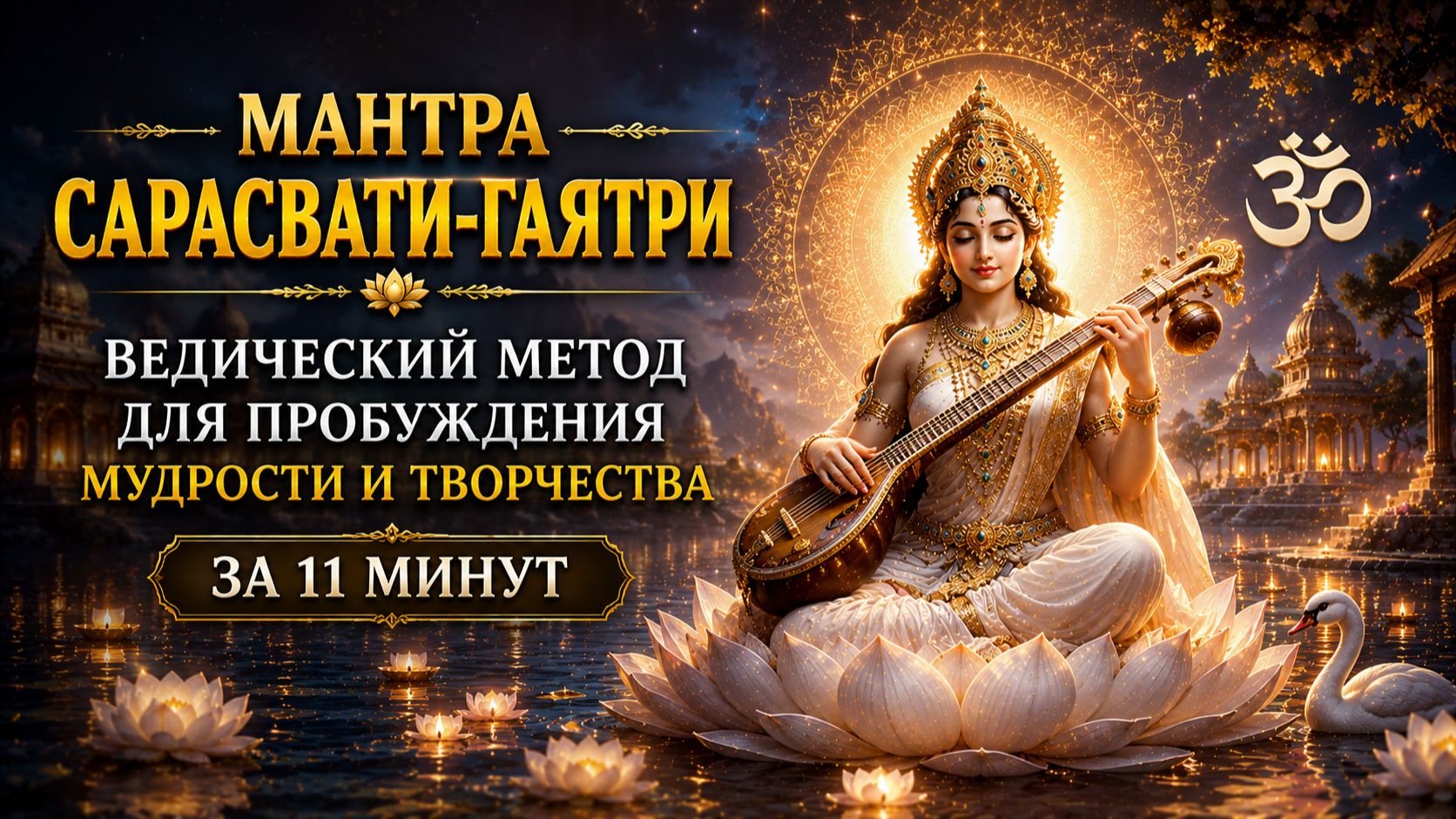 Мантра для ясности ума и вдохновения: Сарасвати-гаятри традиционная практика 40 дней 🙏🎨