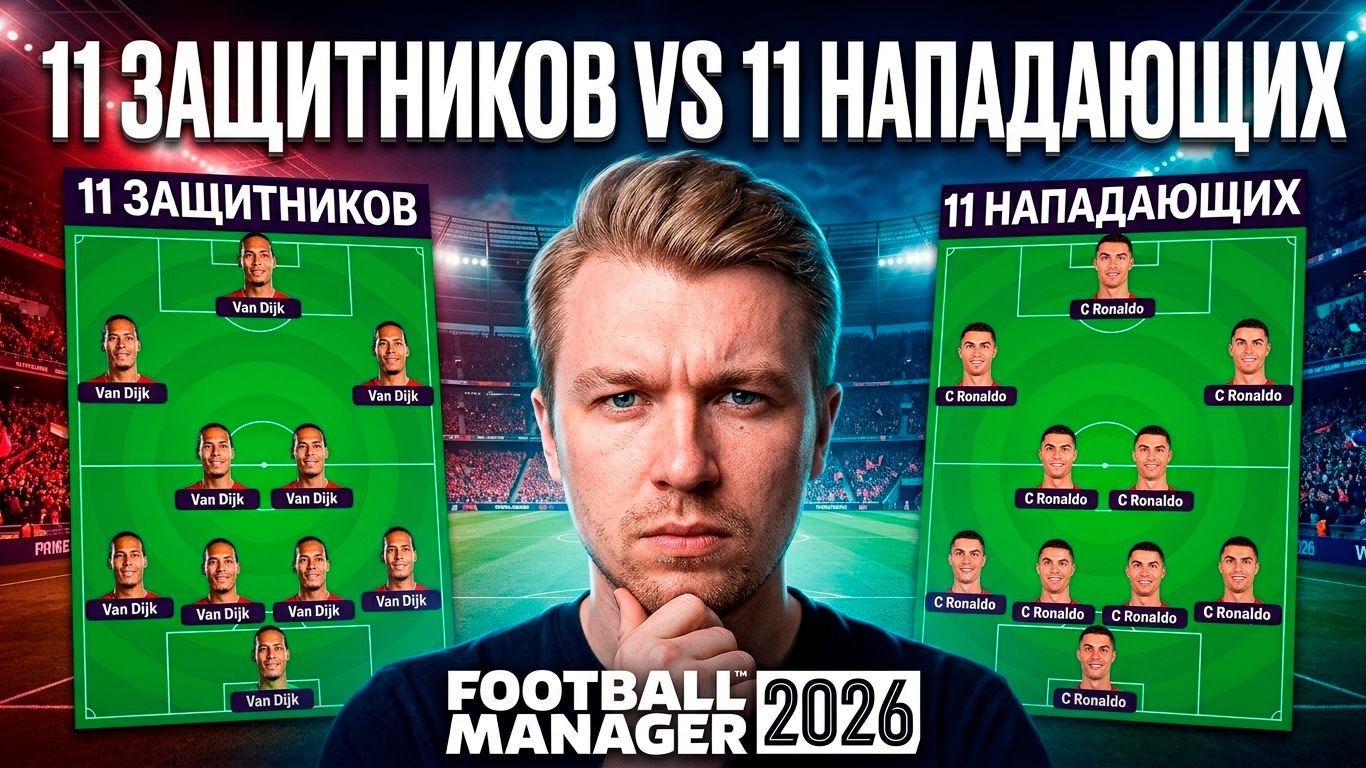 11 ЗАЩИТНИКОВ VS 11 НАПАДАЮЩИХ | Эксперимент в FM26