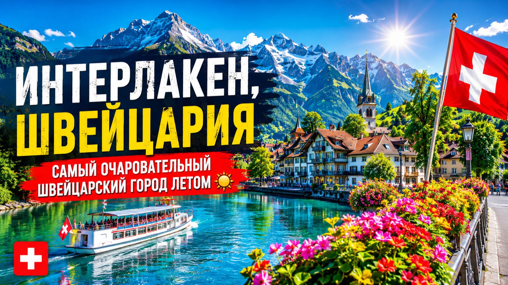 Интерлакен, Швейцария 🇨🇭 Самый очаровательный швейцарский город летом 🌤️