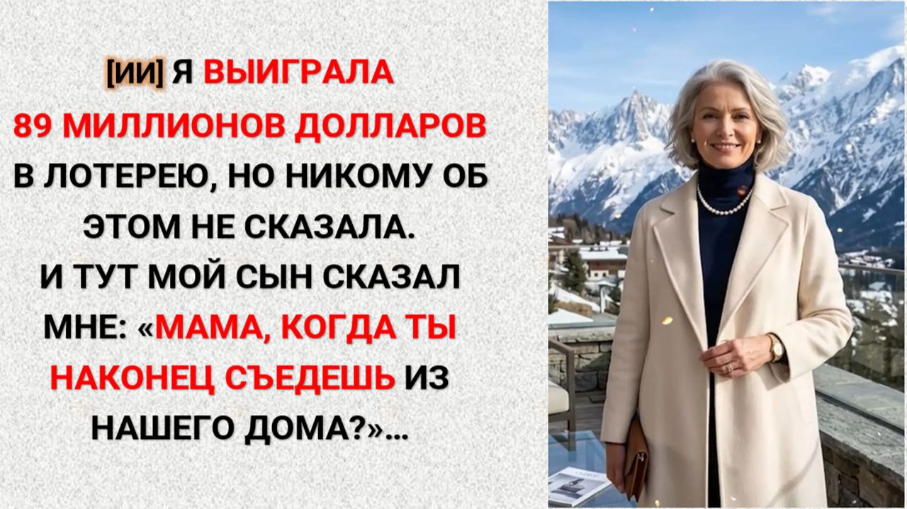Я выиграла 89 миллионов в лотерею, но держала это в секрете… пока мой сын не сказал это...