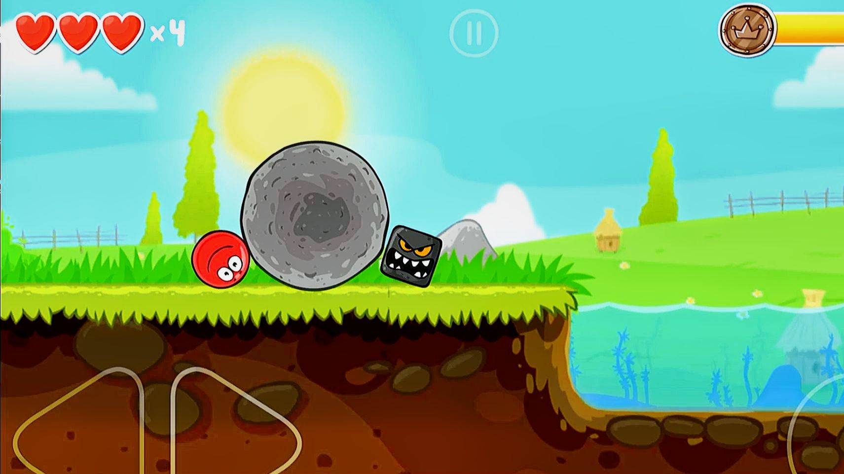 Игра Красный Шар 4 ЗЕЛЁНЫЕ ХОЛМЫ - ПРОХОЖДЕНИЕ - Red Ball 4 №2