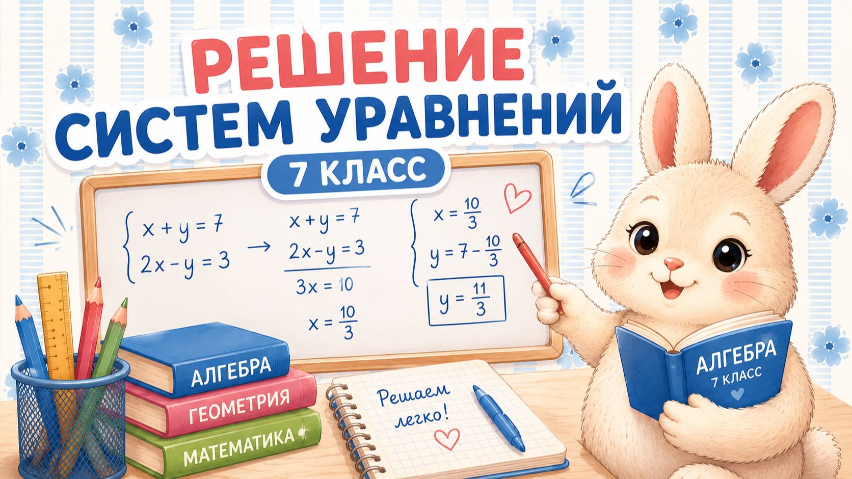 Системы уравнений 7 класс | Как решать системы способом подстановки и сложения