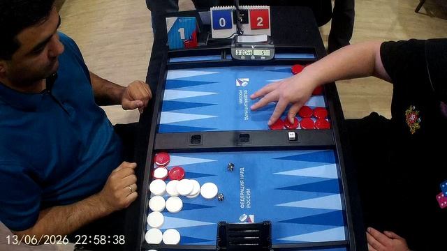 Длинные нарды. Урал Open 6. Длинные нарды блиц. Т.Мамедов - М.Еремин