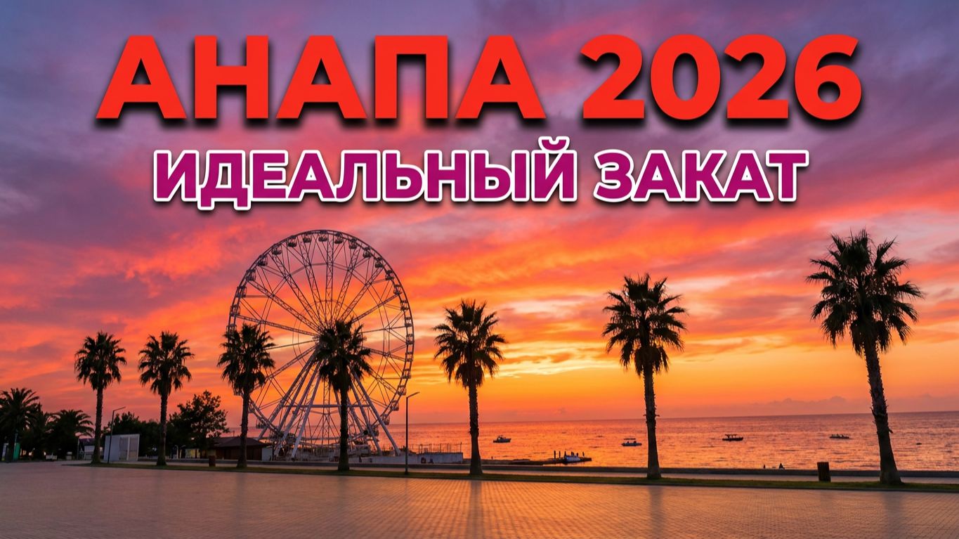 Анапа 2026 вечер в понедельник 22 июня 20:00. Идём смотреть закат на море. Центральная аллея к морю.