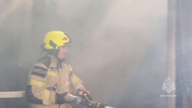 Ликвидация  пожара СТО в Давыдовке Симферопольского района. 23 06 2026