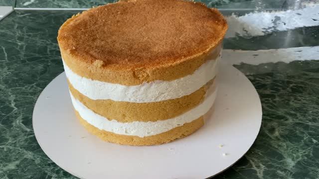 БИСКВИТ на кипятке с ягодной начинкой МАНГО+МАРАКУЙЯ
