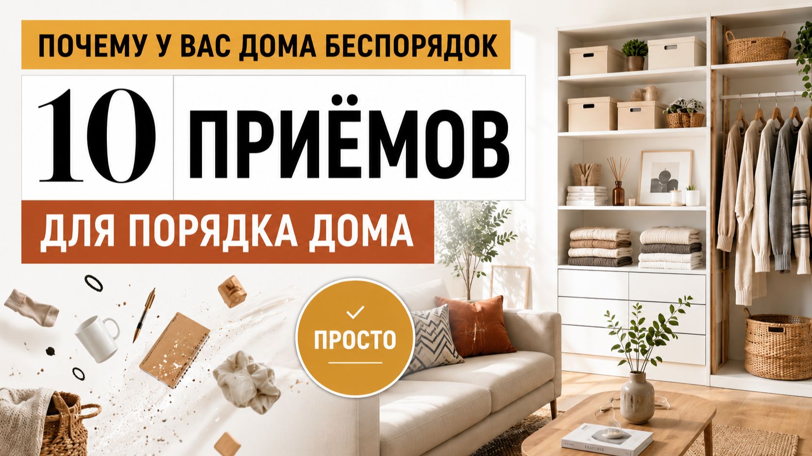 Почему дома всегда беспорядок? 10 приёмов для порядка в доме