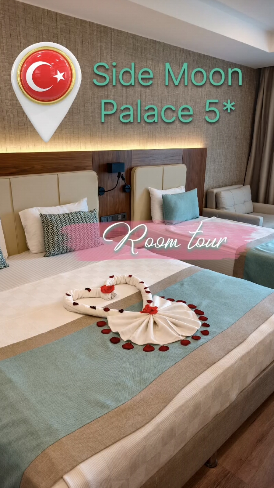 Обзор номера в Side Moon Palace 5*. Отдых в Турции летом 2026.Отели Сиде. Путешествие в Турцию