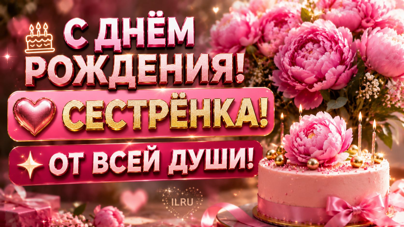 С Днём Рождения, Сестрёнка! 🎂 Поздравление Сестре С Днем Рождения От Души Своими