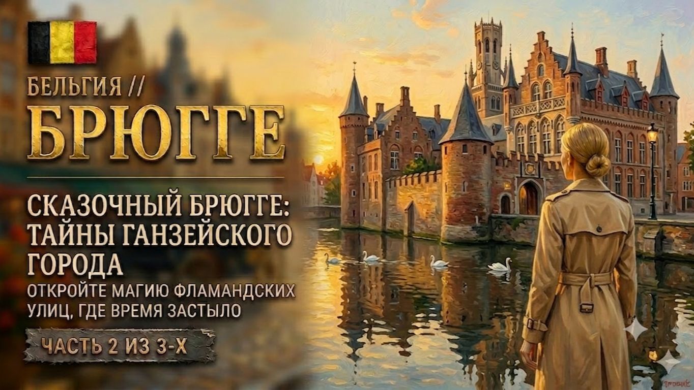 🇧🇪 Бельгия // Брюгге // Сказочная красота фламандской архитектуры // Часть 2 // Прогулка в 4K
