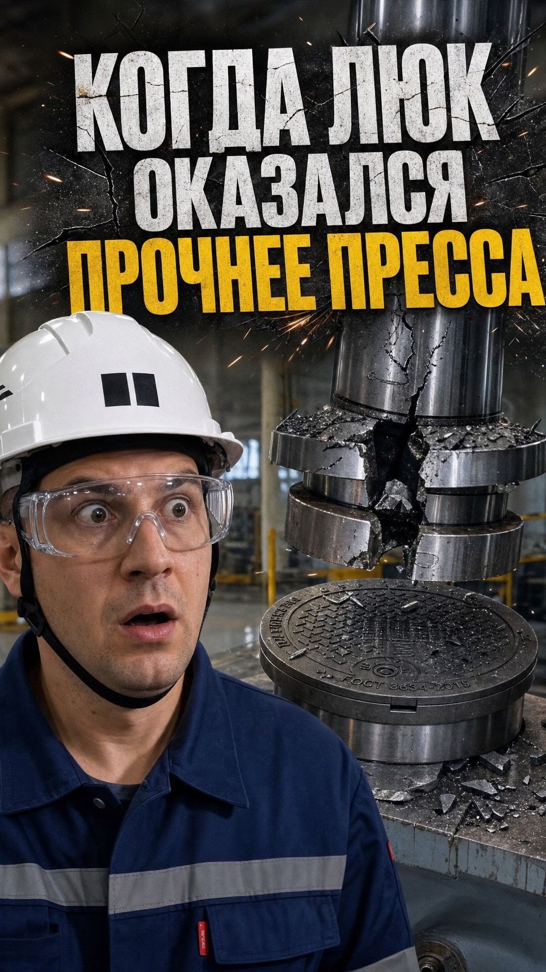 Мы хотели сломать люк, но сломали пресс🤦