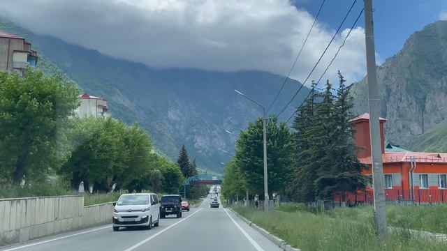 Дорога к горе Эльбрус. 4К. Кабардино-Балкария.