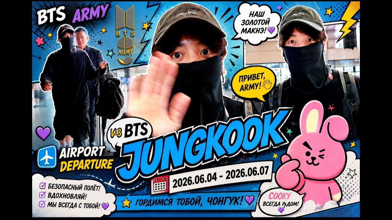 JUNGKOOK из BTS Airport 2026.06.04 - 2026.06.07