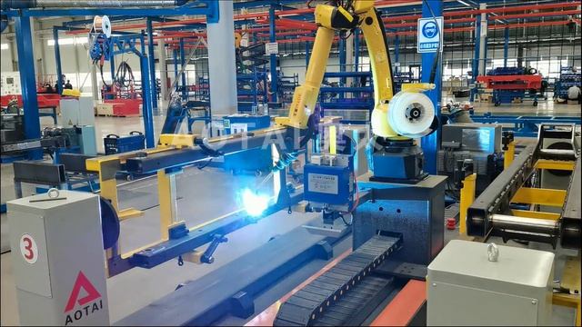 РТК на базе FANUC -Робот на траке с двухстоечным позиционером для сварки рам (пример реализации)