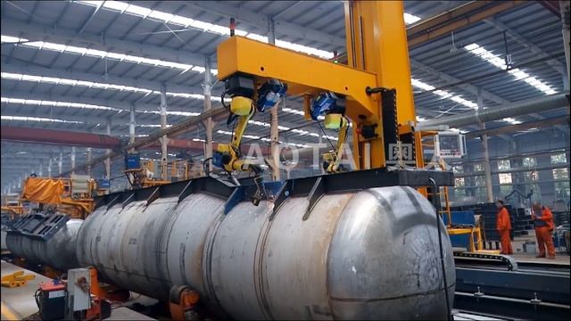 РТК на базе FANUC - Портал с двухстоечным позиционером - Сварка сосуда из нержавейки (пример реализа