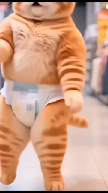 Прикольный рыжий кот жгёт