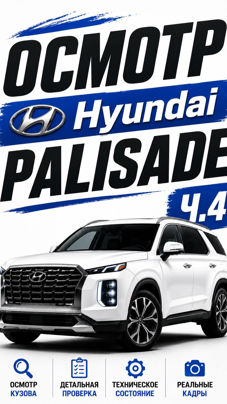Hyundai Palisade LX2 Белый из Кореи  Осмотр ч.4  Левая сторона и крыша | Толщиномер