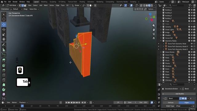 EN Blender 5 & UE5.7 Stylized Haunted Street Kit_part 9