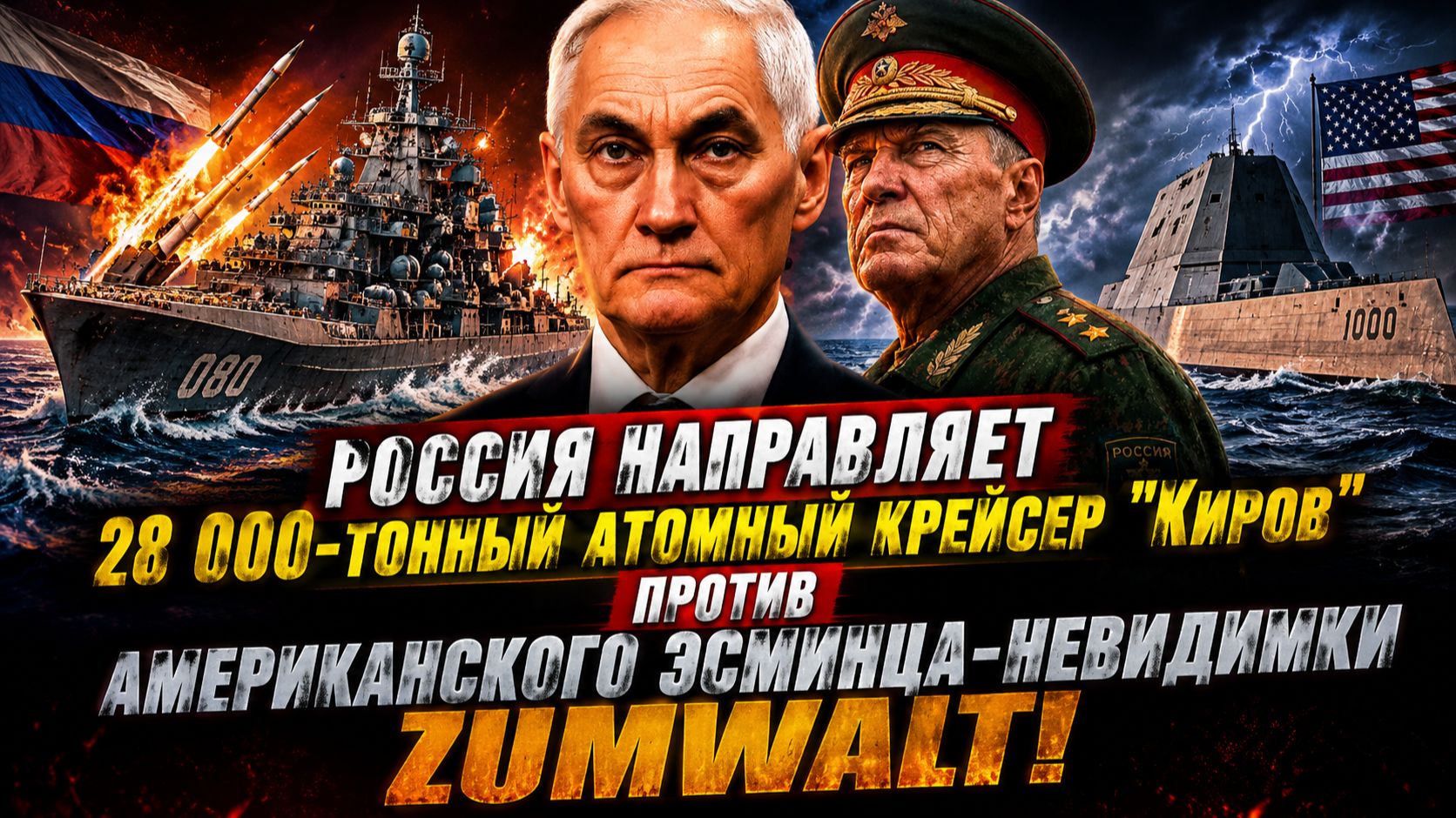 🚨 США В ПАНИКЕ! РОССИЙСКИЙ АТОМНЫЙ ГИГАНТ ВЫШЕЛ В МОРЕ — «КИРОВ» БРОСАЕТ ВЫЗОВ ZUMWALT!