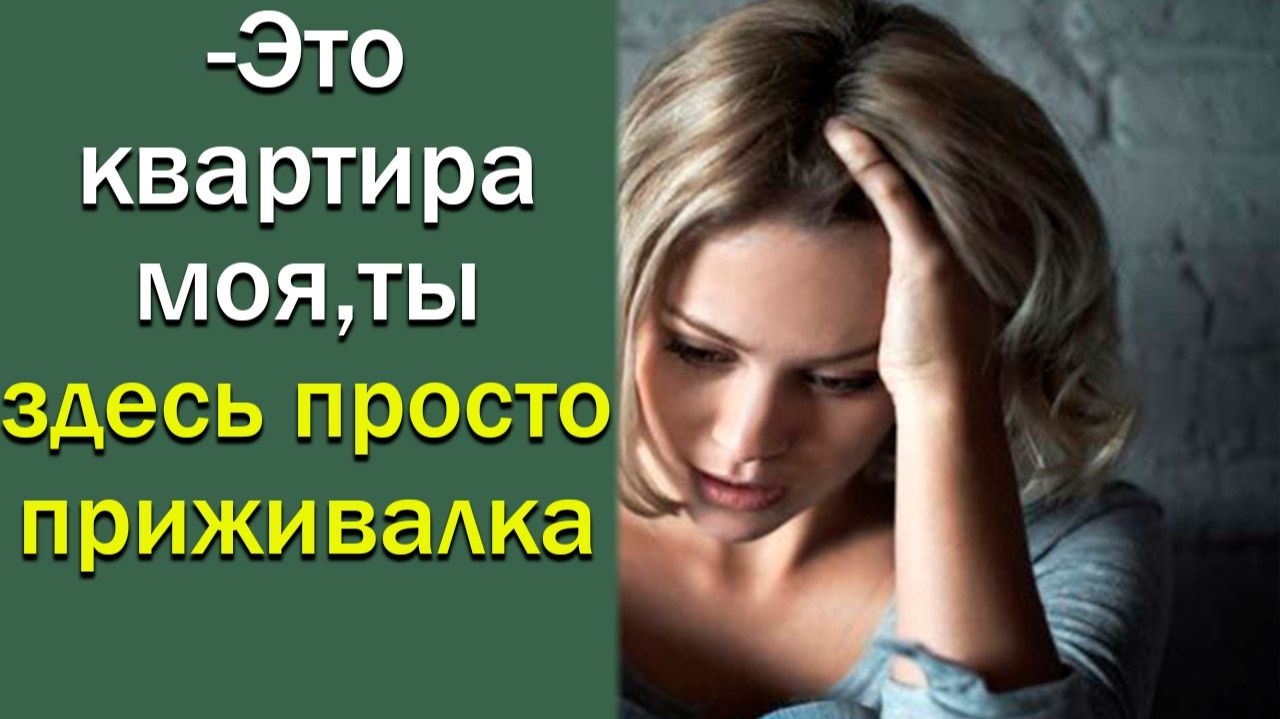 – Это квартира моя, ты здесь просто приживалка.Истории из жизни